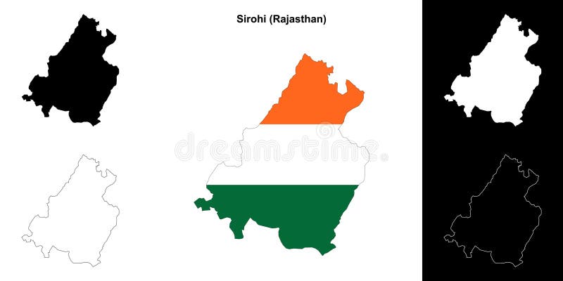 Sirohi outline map stock vector. Illustration of isolated - 368883986