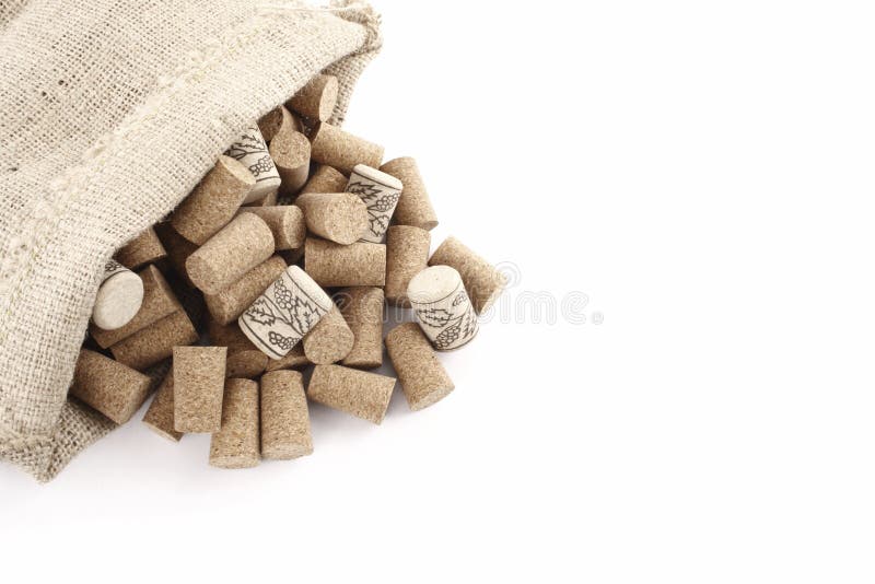 Sisal sack and corks stock image. Image of viticulture - 39057309