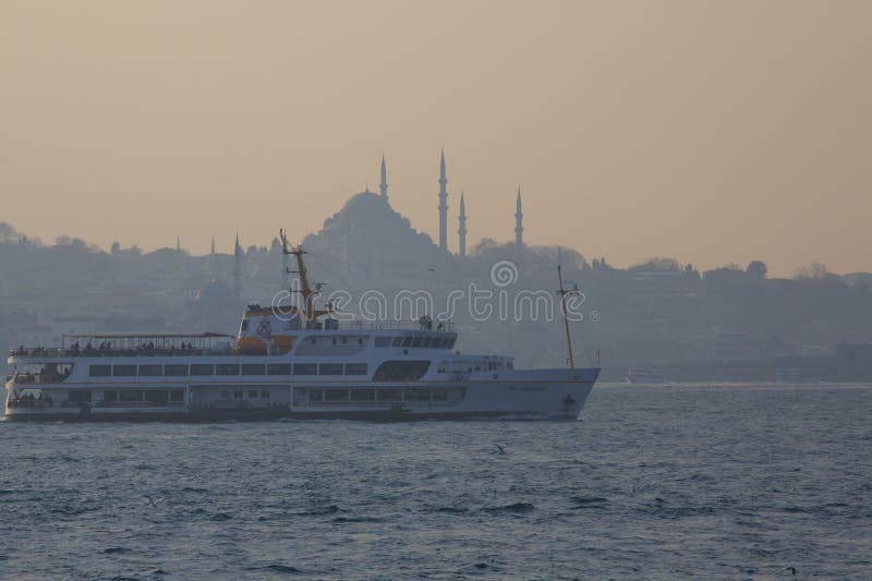 Sisli Istanbul and Ferry Images / Turkey Editorial Image - Image of ...