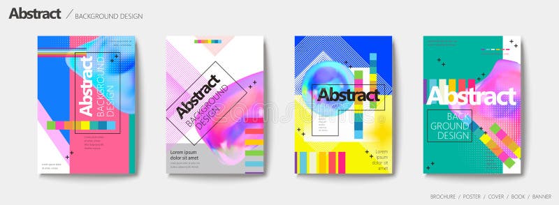 Sistema Abstracto Del Folleto Ilustración del Vector - Ilustración de ...