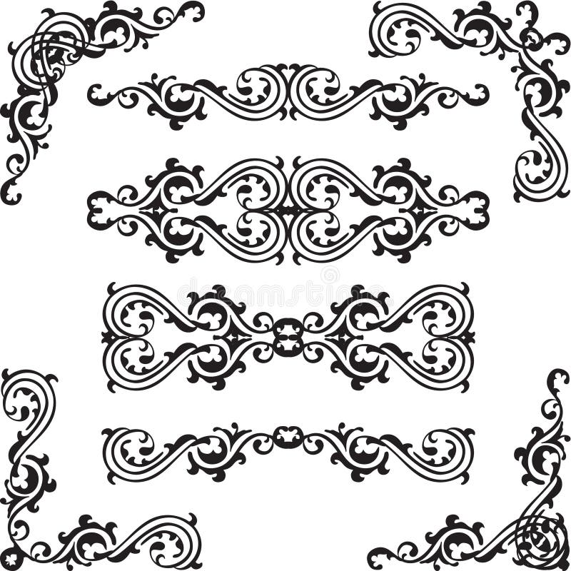 Líneas Adornadas De La Divisoria Ilustración del Vector - Ilustración ...