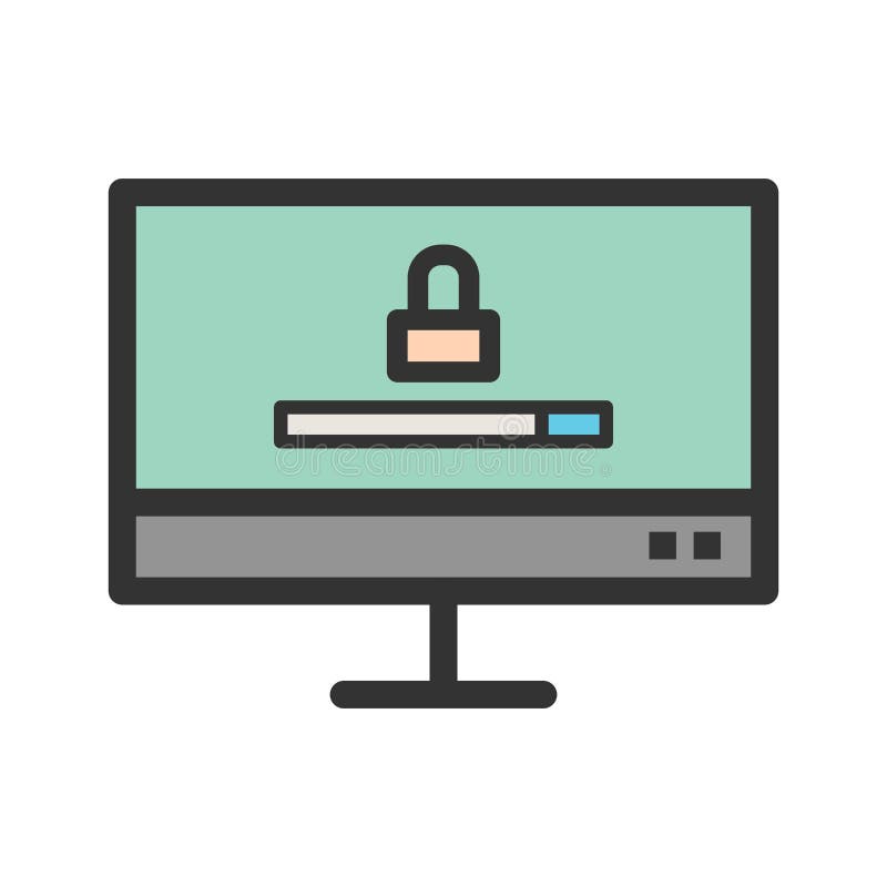 Sistema bloqueado ilustración del vector. Ilustración de aislamiento ...