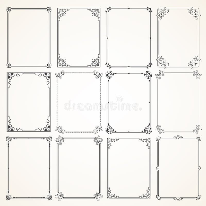Sistema Caligráfico Del Capítulo Del Vector Ilustración del Vector ...