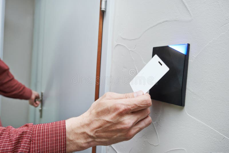 Sistema Chave Eletrônico Do Acesso Da Porta Foto de Stock - Imagem de ...