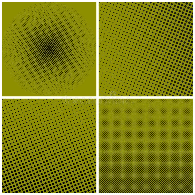 Sistema De Arte Pop Retro Verde Del Estilo Ilustración del Vector ...