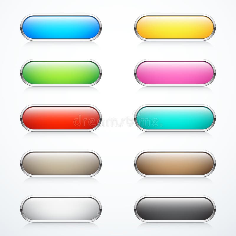 Sistema De Botones Redondeados Ilustraci?n Del Vector Ilustración del ...