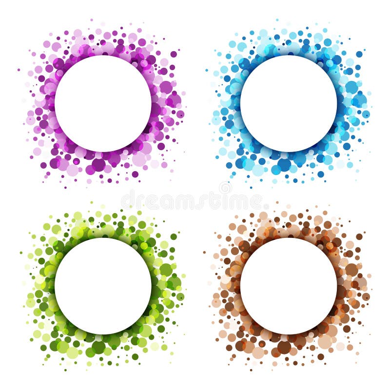 Sistema De Círculos Abstractos Coloridos Ilustración del Vector ...