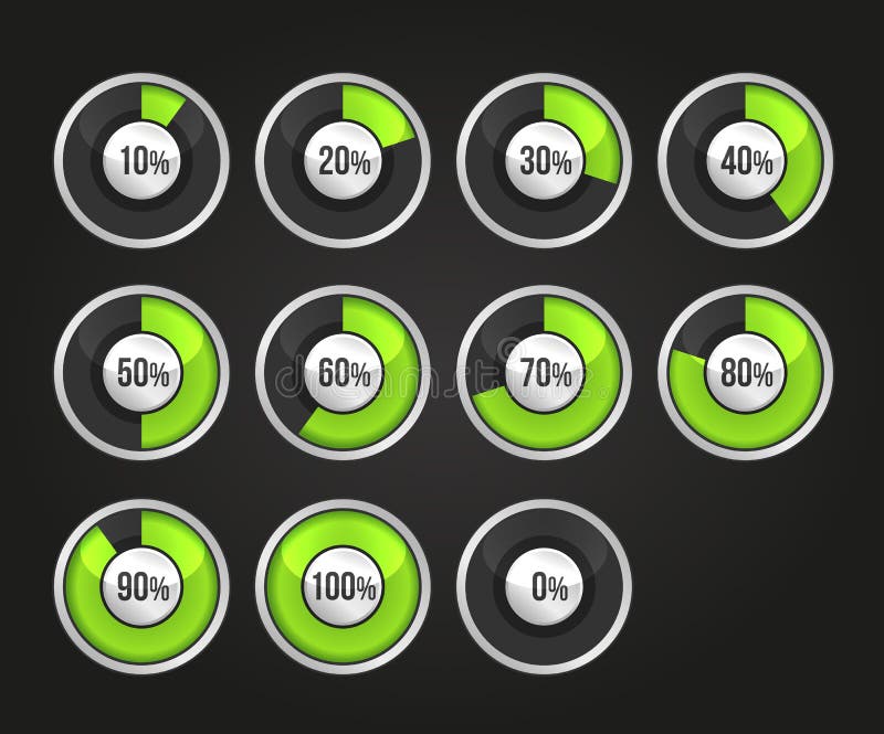 Indicadores de progreso ilustración del vector. Ilustración de modelo ...