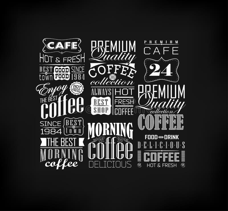 Dé El Nombre De Letras Del Café Con El Bosquejo Para La Cafetería O El ...