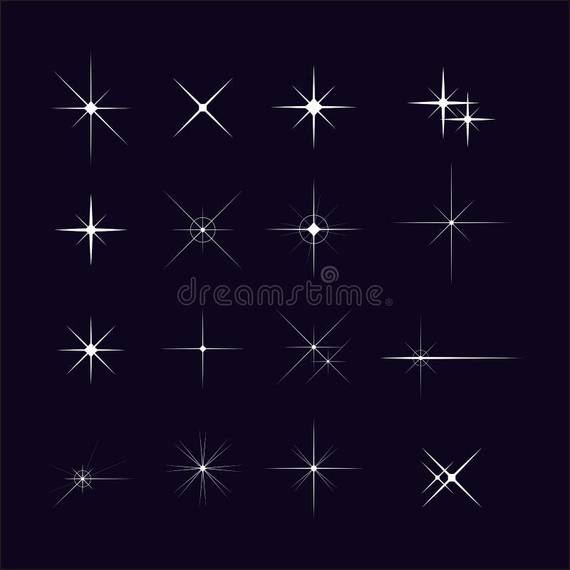 Sistema de chispas ilustración del vector. Ilustración de forma - 65478705