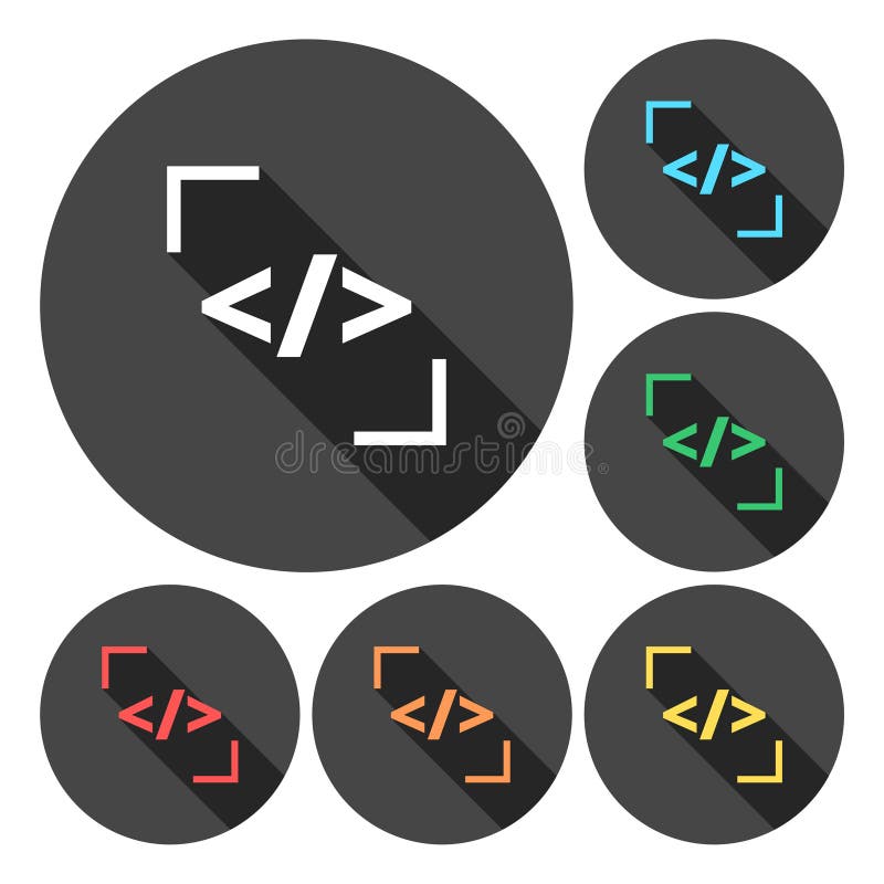 Sistema De Color Del Icono Del Codificador Ilustración del Vector ...