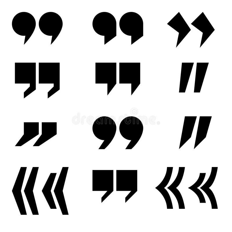 Sistema De Comillas Illistration Del Vector Ilustración del Vector ...