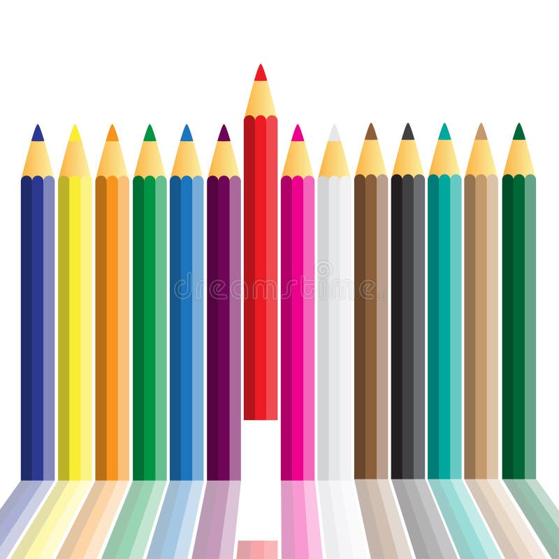 Sistema De Creyones Exhibidos Ilustración del Vector - Ilustración de ...