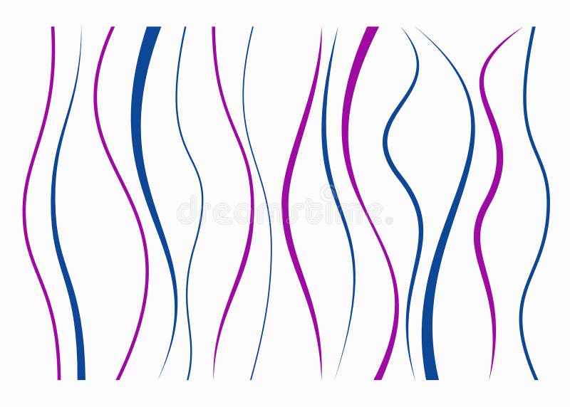 Sistema De Diversas Líneas Curvadas Ilustración del Vector ...
