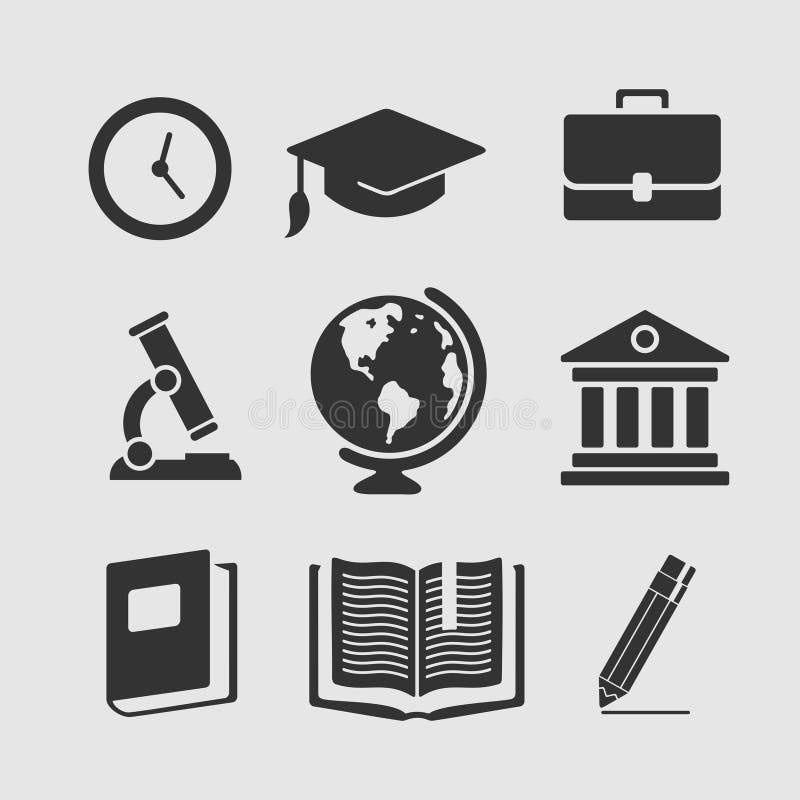 Sistema De Educación De Los Símbolos Ilustración del Vector ...