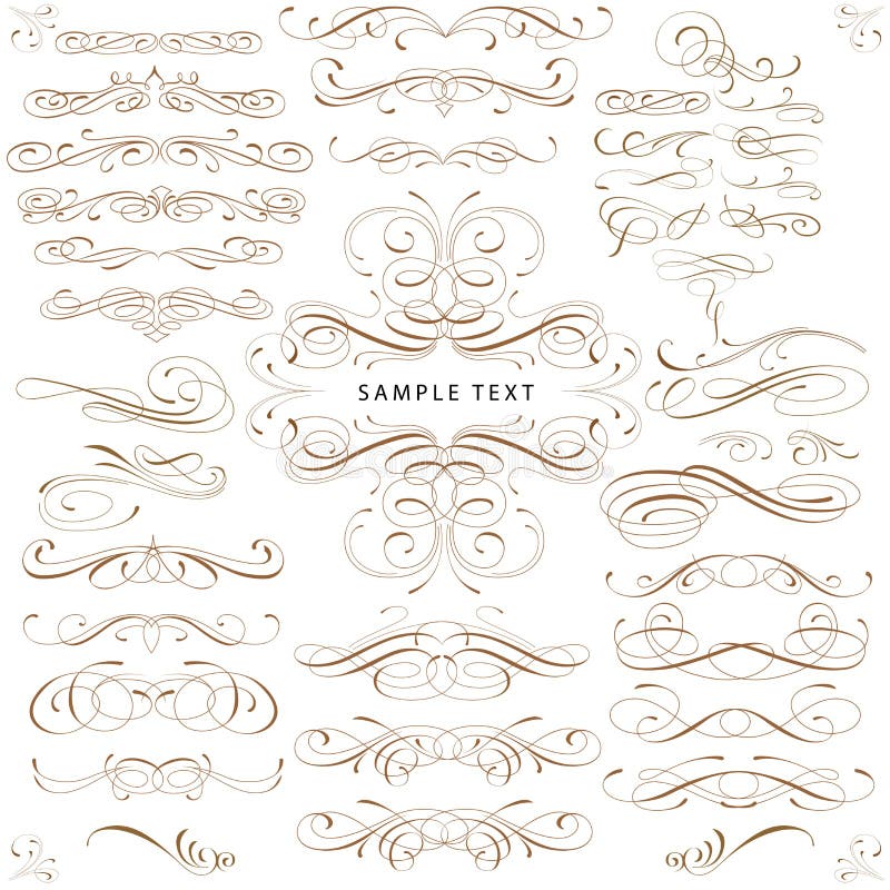 Sistema De Elementos Del Diseño De Los RIZOS Ilustración del Vector ...