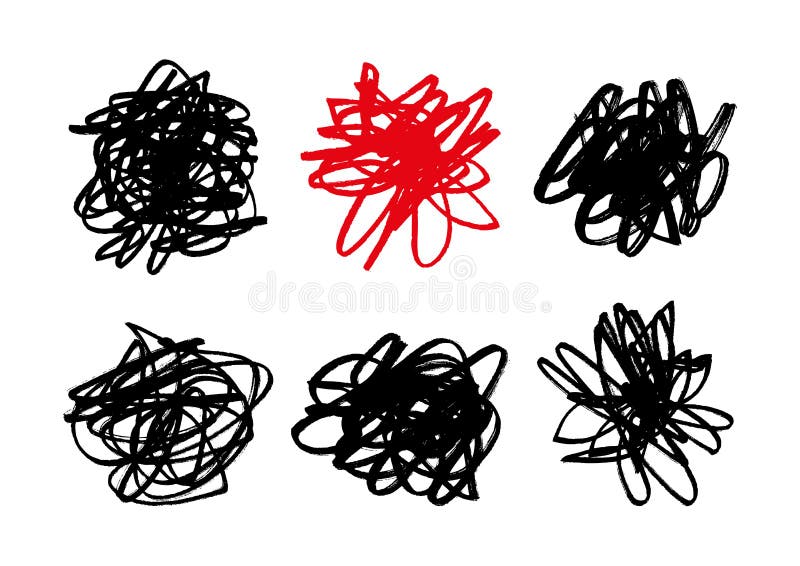 Sistema De Elementos Del Garabato Del Vector Ilustración del Vector ...