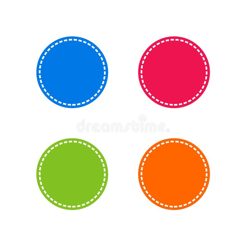 Forma Cuadrada Cosida Colorida, Ejemplos Del Esquema Del Vector ...