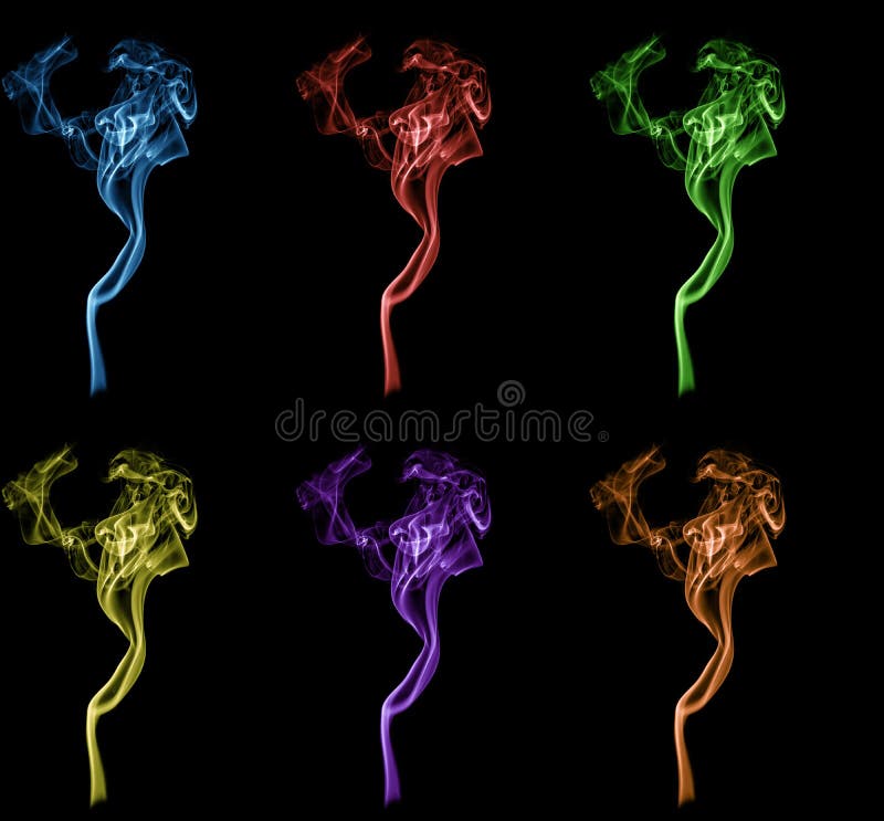 Humo rojo y azul. imagen de archivo. Imagen de forma - 30762255