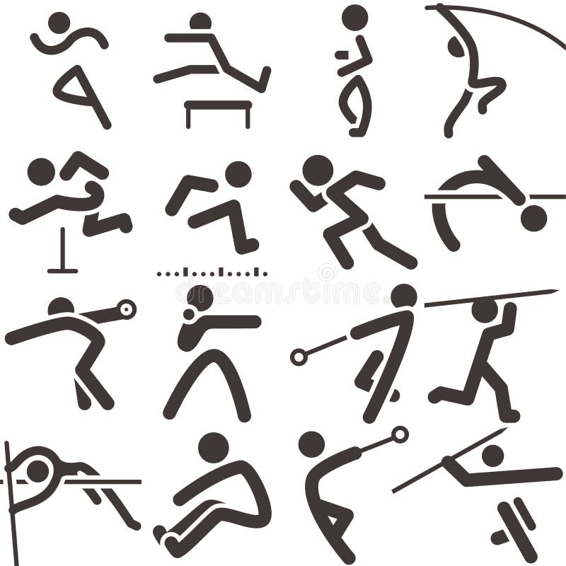 Símbolos del atletismo ilustración del vector. Ilustración de icono ...