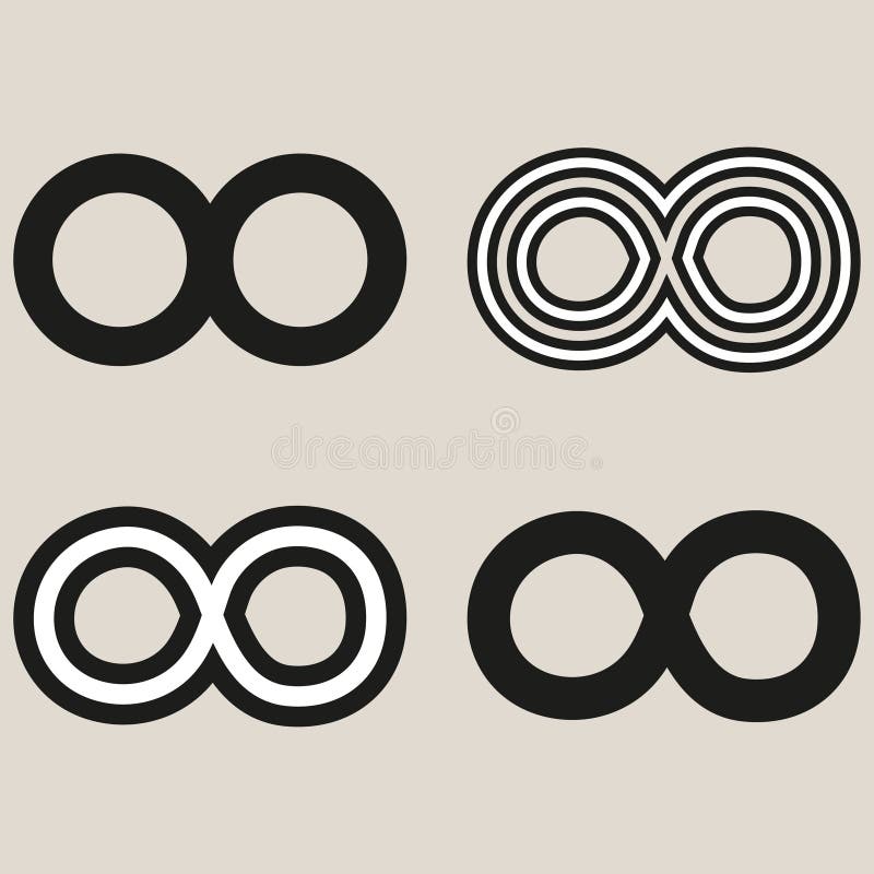 Sistema De Iconos Ilimitados Ilustración del Vector - Ilustración de ...