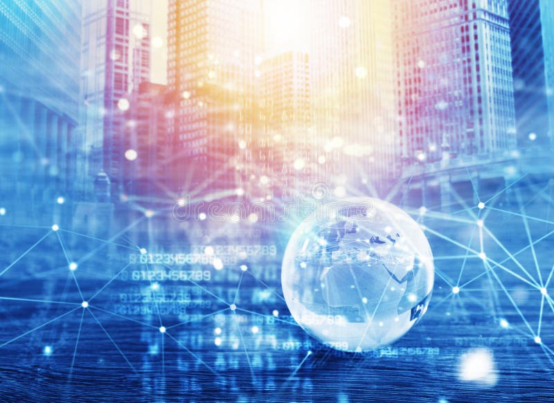 Sistema De Interconexão Da Rede Ilustração Stock - Ilustração de global ...