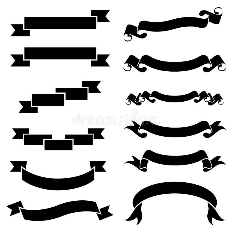 Sistema De La Bandera Del Vector Ilustración del Vector - Ilustración ...