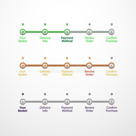Sistema De La Barra De Progreso Gradual Simple Ilustración del Vector ...