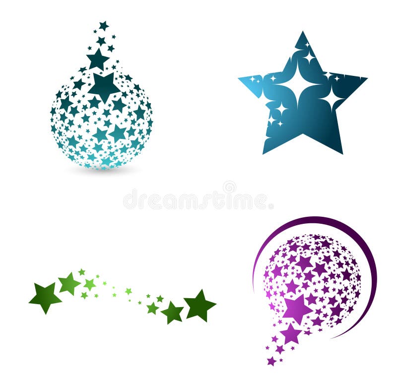 Sistema De La Forma De La Estrella Ilustración del Vector - Ilustración ...