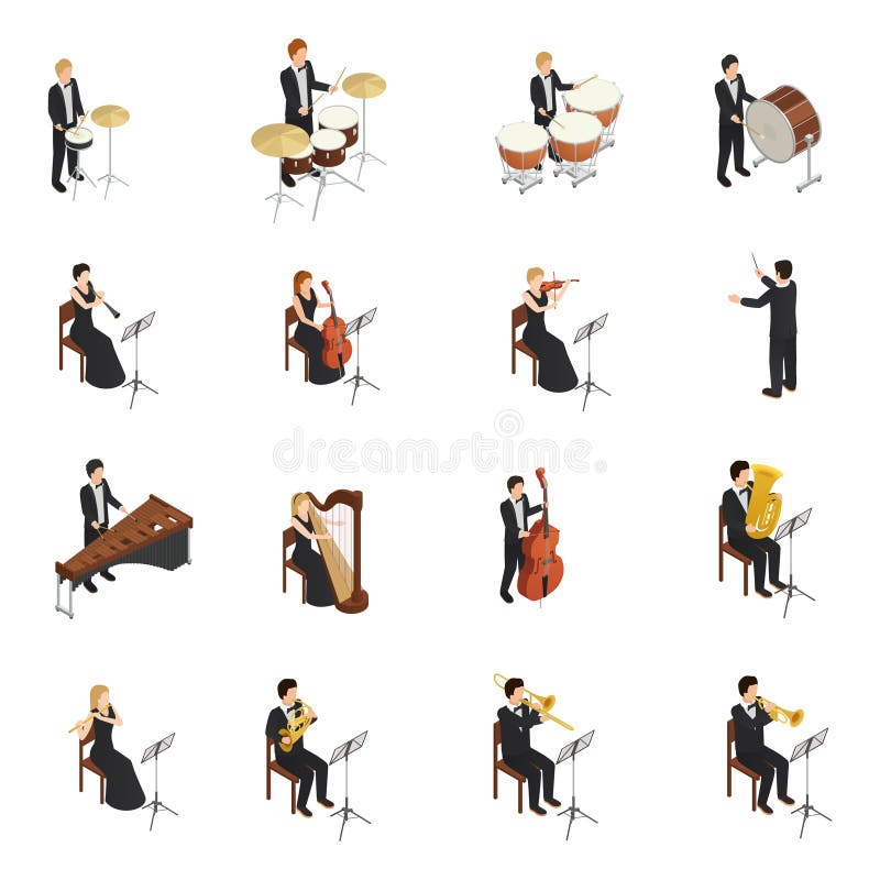 Orquesta Ilustraciones Stock, Vectores, Y Clipart – (86,405 ...