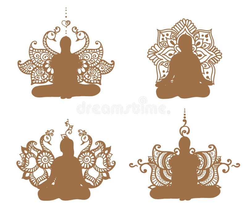 Sistema De La Meditación Del Vector Ilustración del Vector ...