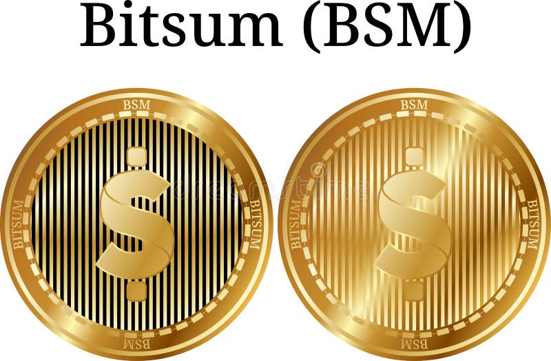 Sistema De La Moneda De Oro Física Bitsum BSM Ilustración del Vector - Ilustración de seguridad ...