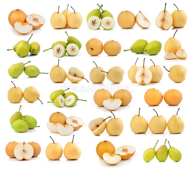 Sistema De La Pera Aislado En El Fondo Blanco Imagen de archivo ...