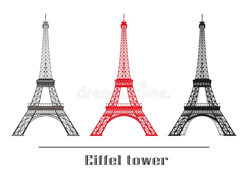 Sistema De La Torre Eiffel Del Vector Ilustración del Vector ...