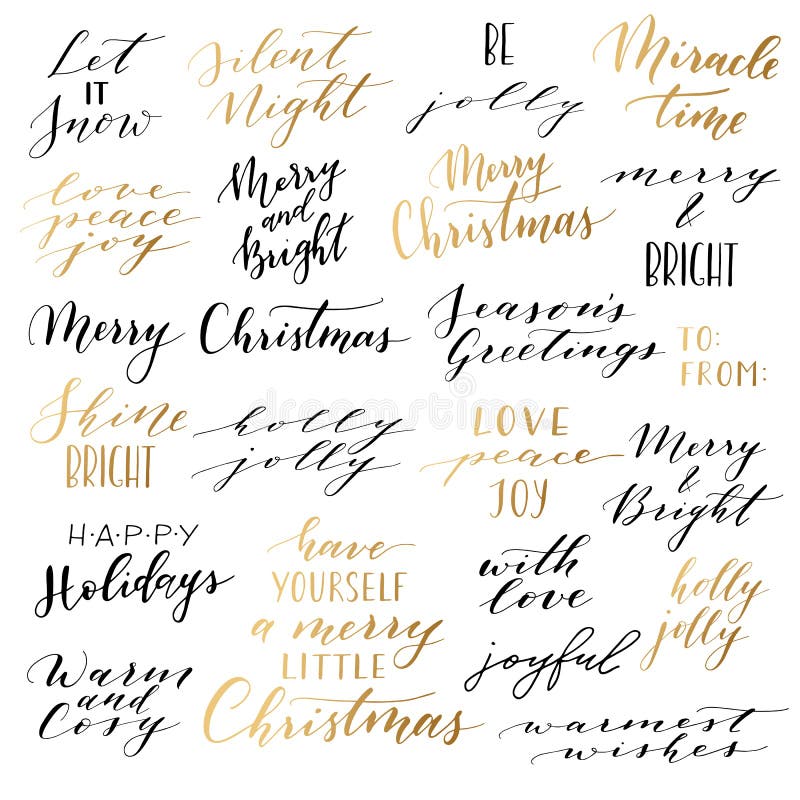 Sistema De Las Letras De La Mano Ilustración del Vector - Ilustración ...