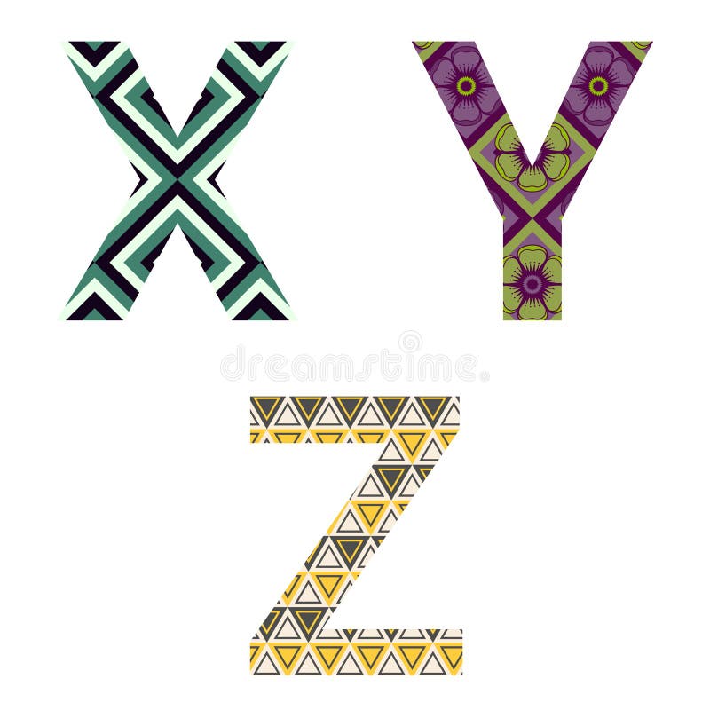 Sistema De Letras Modeladas Coloridas Ilustración del Vector ...