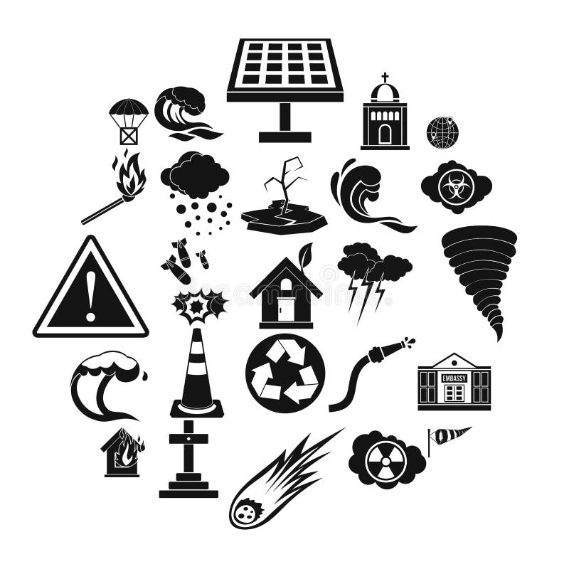 Sistema De Los Iconos De La Denuncia, Estilo Simple Ilustración del ...