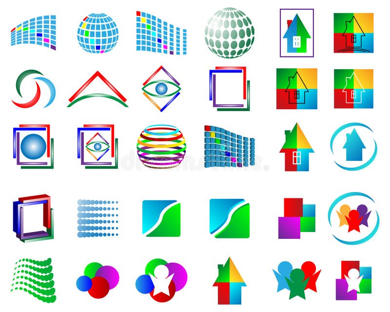 Sistema De Los Logotipos 03.06.13 Ilustración del Vector - Ilustración ...