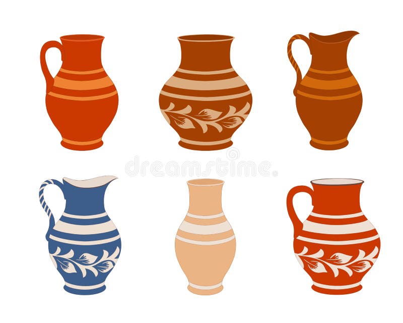 Loza De Cer?mica Con El Ejemplo Plano Del Vector Del Modelo Aislado En ...