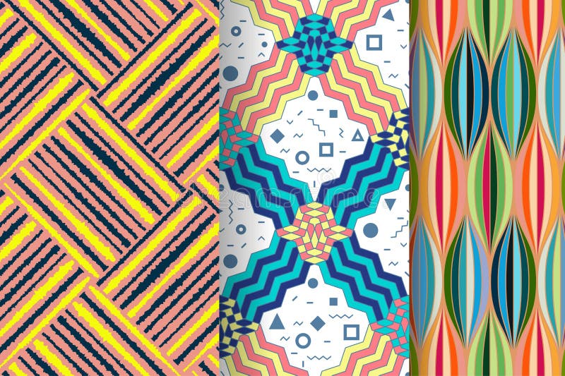 Sistema De 3 Modelos Abstractos Ilustración del Vector - Ilustración de ...