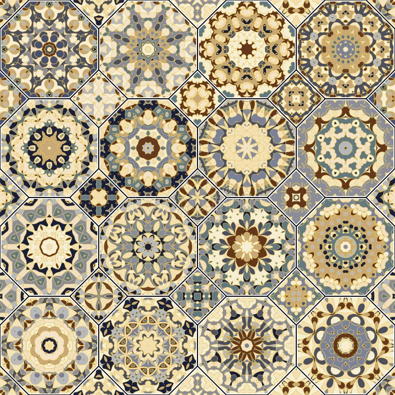 Sistema De Modelos Octagonales Y Cuadrados Ilustración del Vector ...