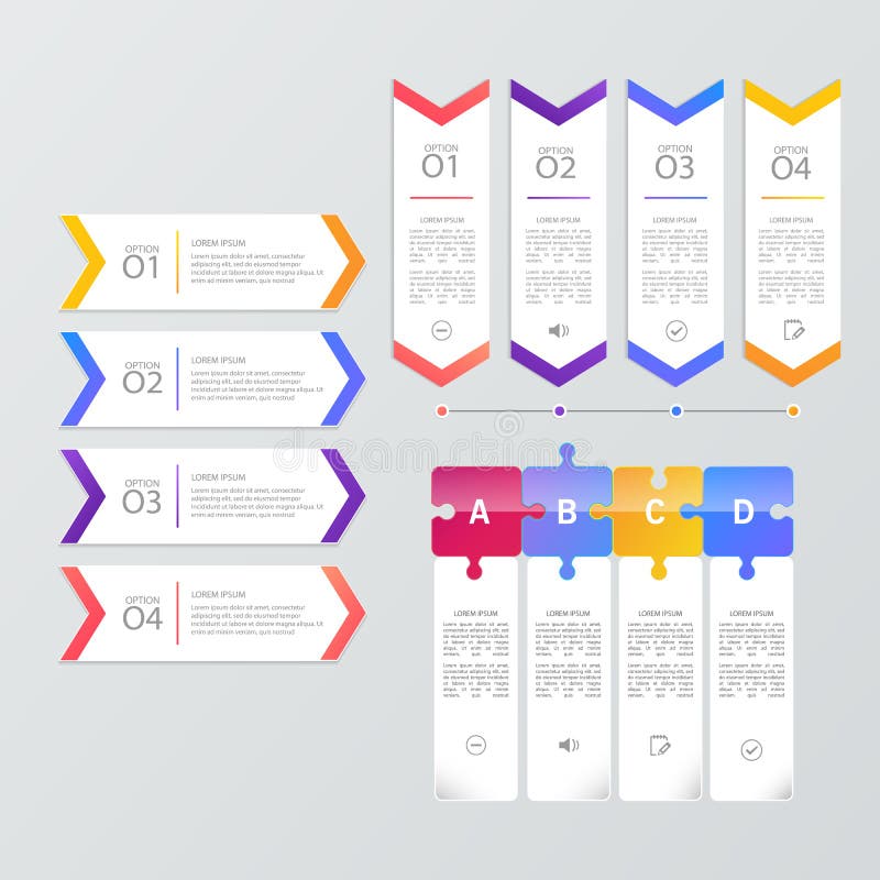 Sistema De Plantillas Infographic Ilustración del Vector - Ilustración ...
