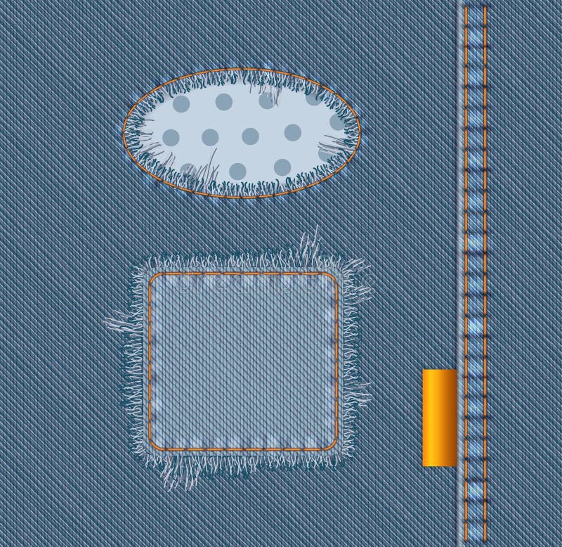 Sistema de remiendos ilustración del vector. Ilustración de puntada ...