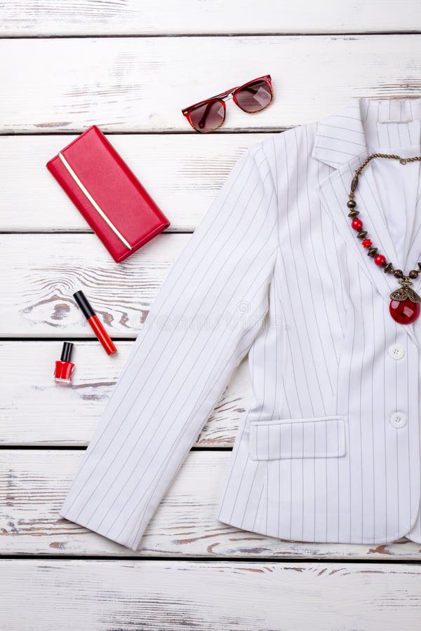 Sistema De Ropa Y De Accesorios Elegantes De Las Mujeres Foto de ...