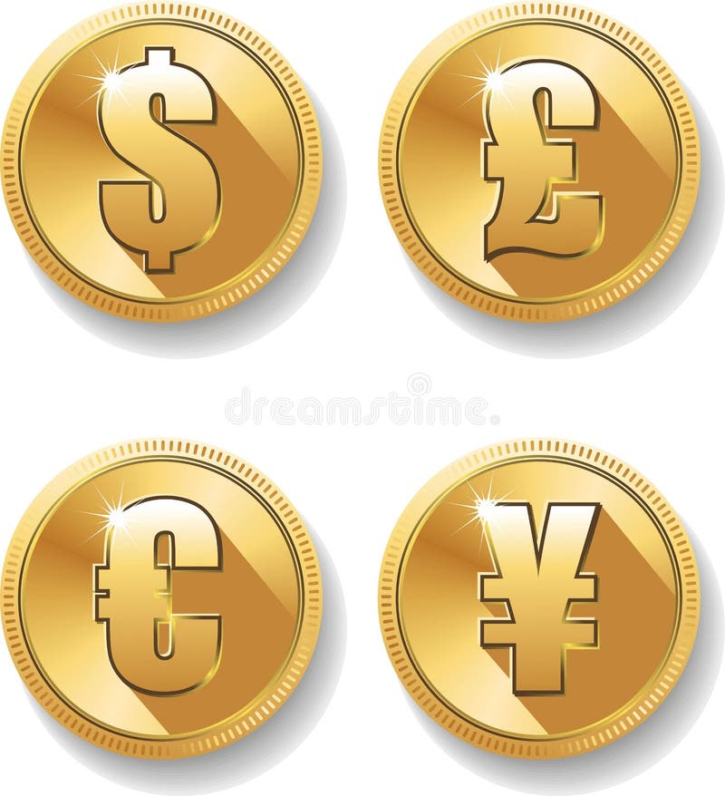 Símbolos De Moneda Del Mundo Ilustración del Vector - Ilustración de ...