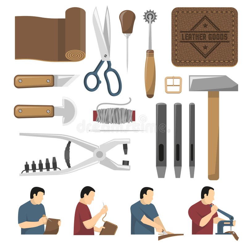 Sistema De Skinner Tools Decorative Icons Ilustración del Vector ...