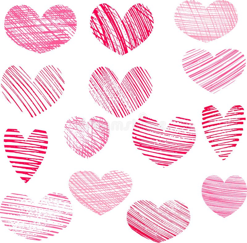 Sistema De Tramar Corazones Ilustración del Vector - Ilustración de ...