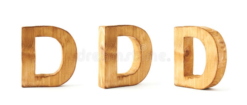 Sistema De Tres Letras De Madera Del Bloque Aisladas Imagen de archivo ...