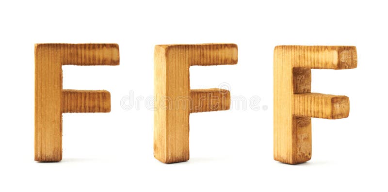 Sistema De Tres Letras De Madera Del Bloque Aisladas Imagen de archivo ...