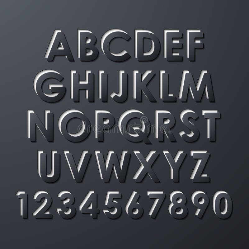 Sistema del alfabeto ilustración del vector. Ilustración de tendencia ...